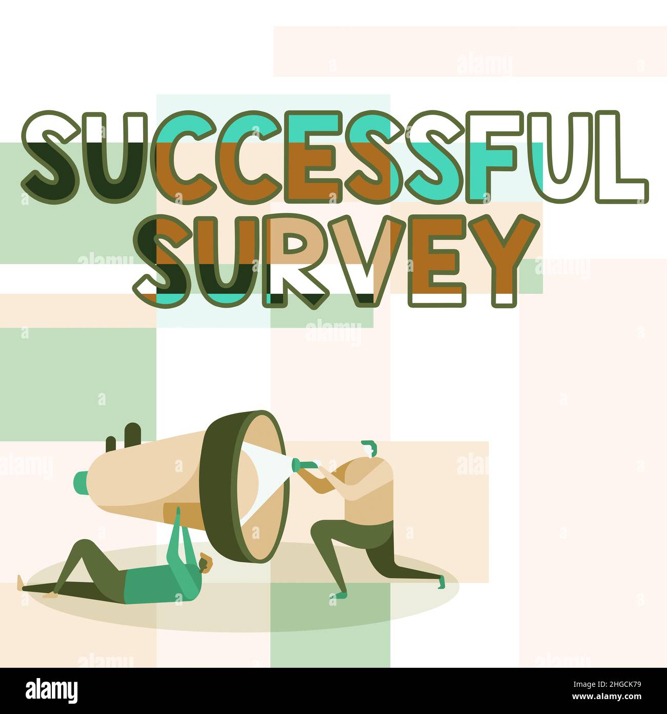 Conceptual caption Successful Survey. Business concept generate high ...