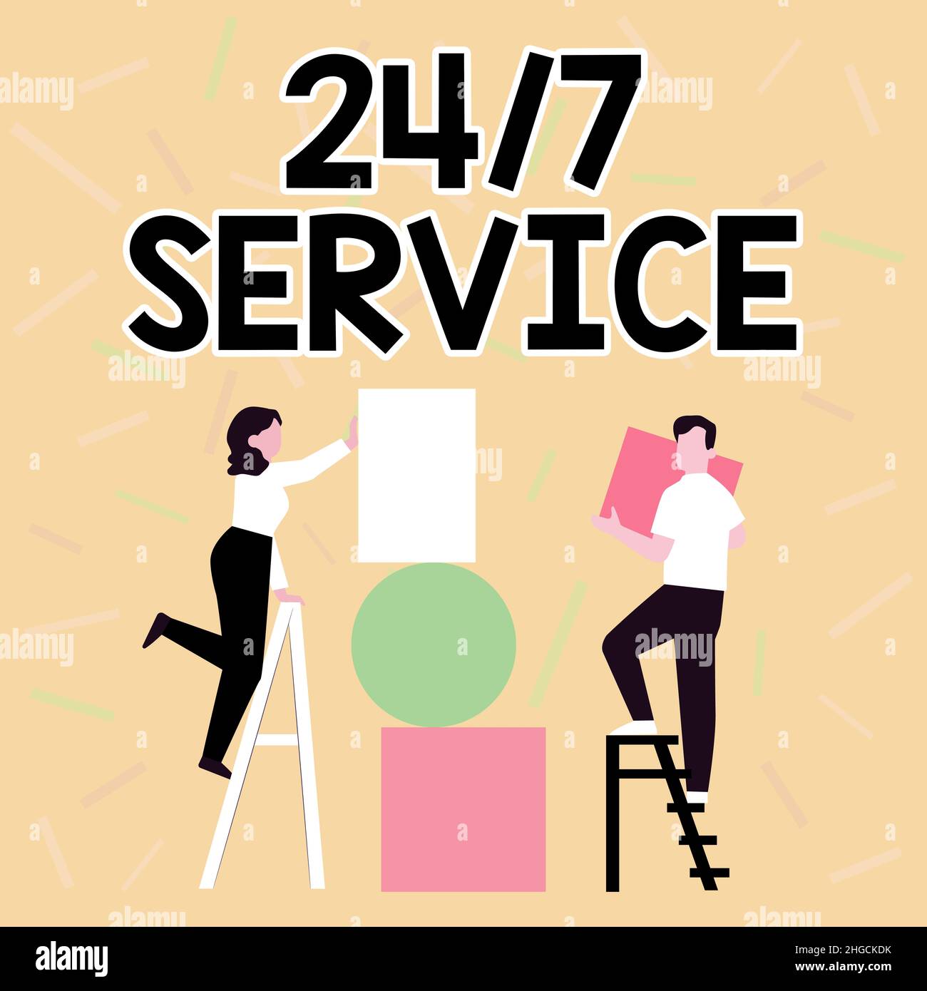 Handwriting text 24 Or7 Service. Internet Concept providing an ...