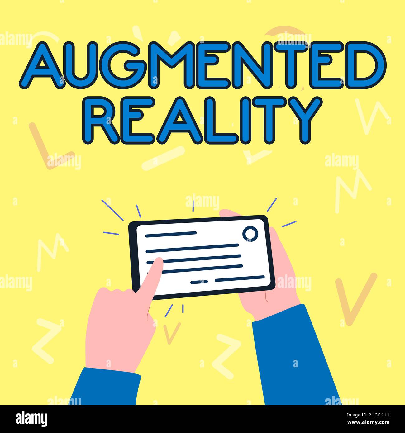 Text sign showing Augmented Reality. Business showcase technology that ...