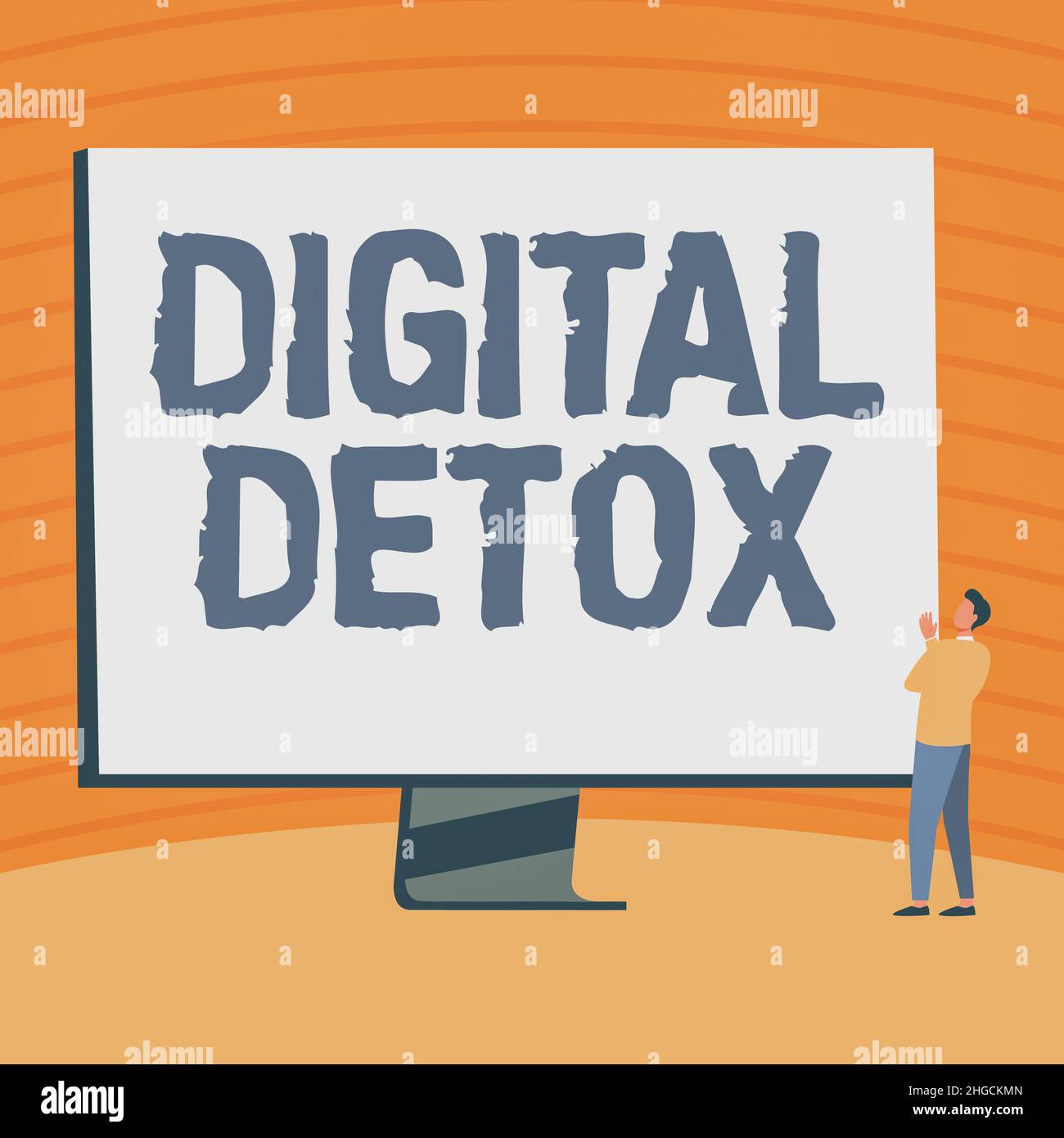 Sign displaying Digital Detox. Concept meaning Prohibiting the usage of ...