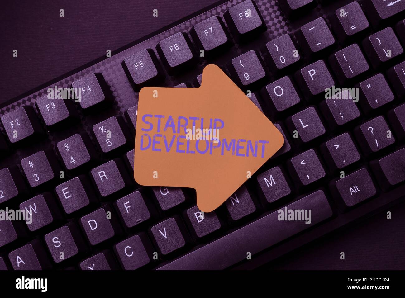 Conceptual caption Startup Development. Internet Concept developing ...