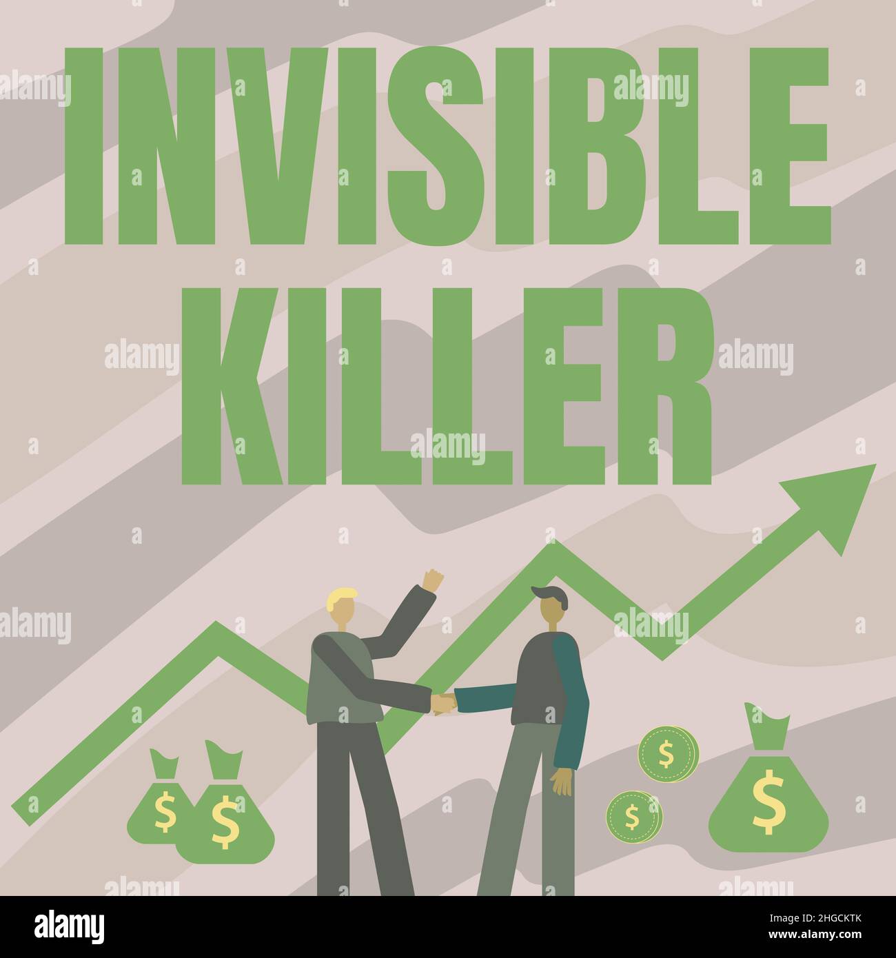 Hand writing sign Invisible Killer. Word Written on presence into the ...