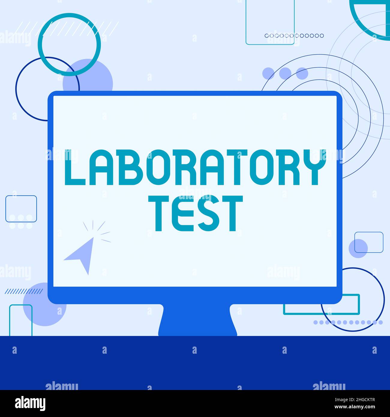 Text caption presenting Laboratory Test. Word Written on Determination ...