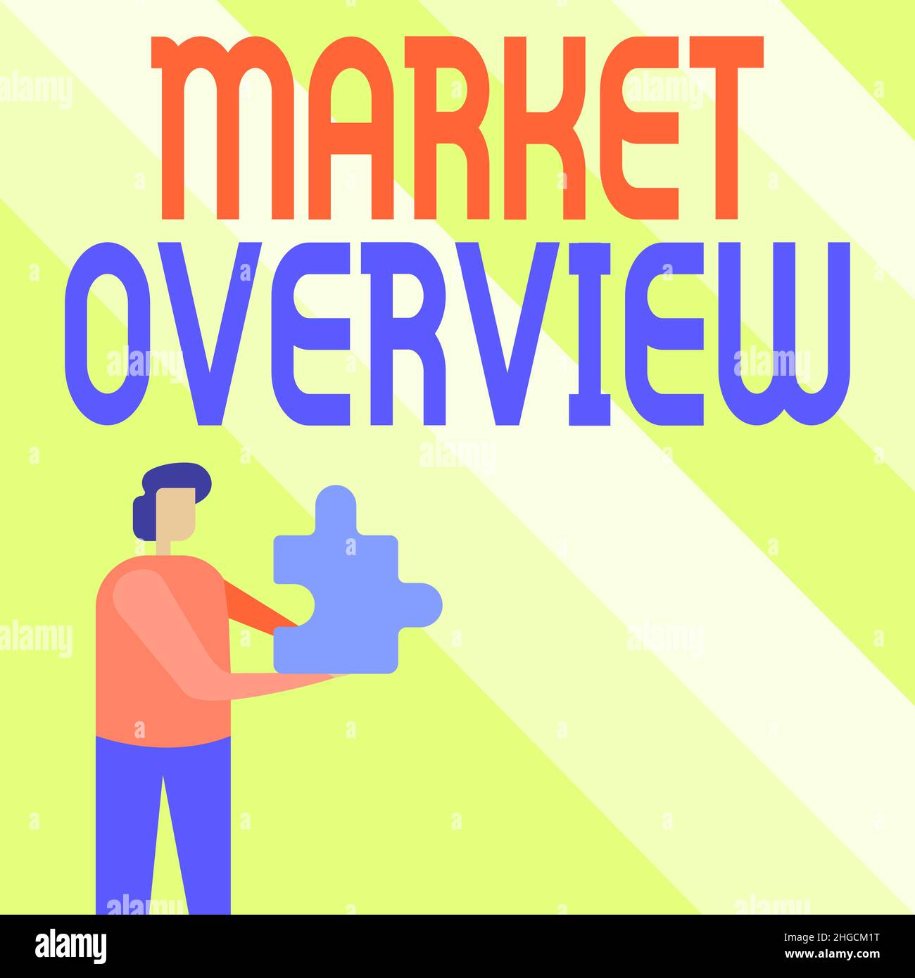 Text showing inspiration Market Overview. Word Written on brief ...