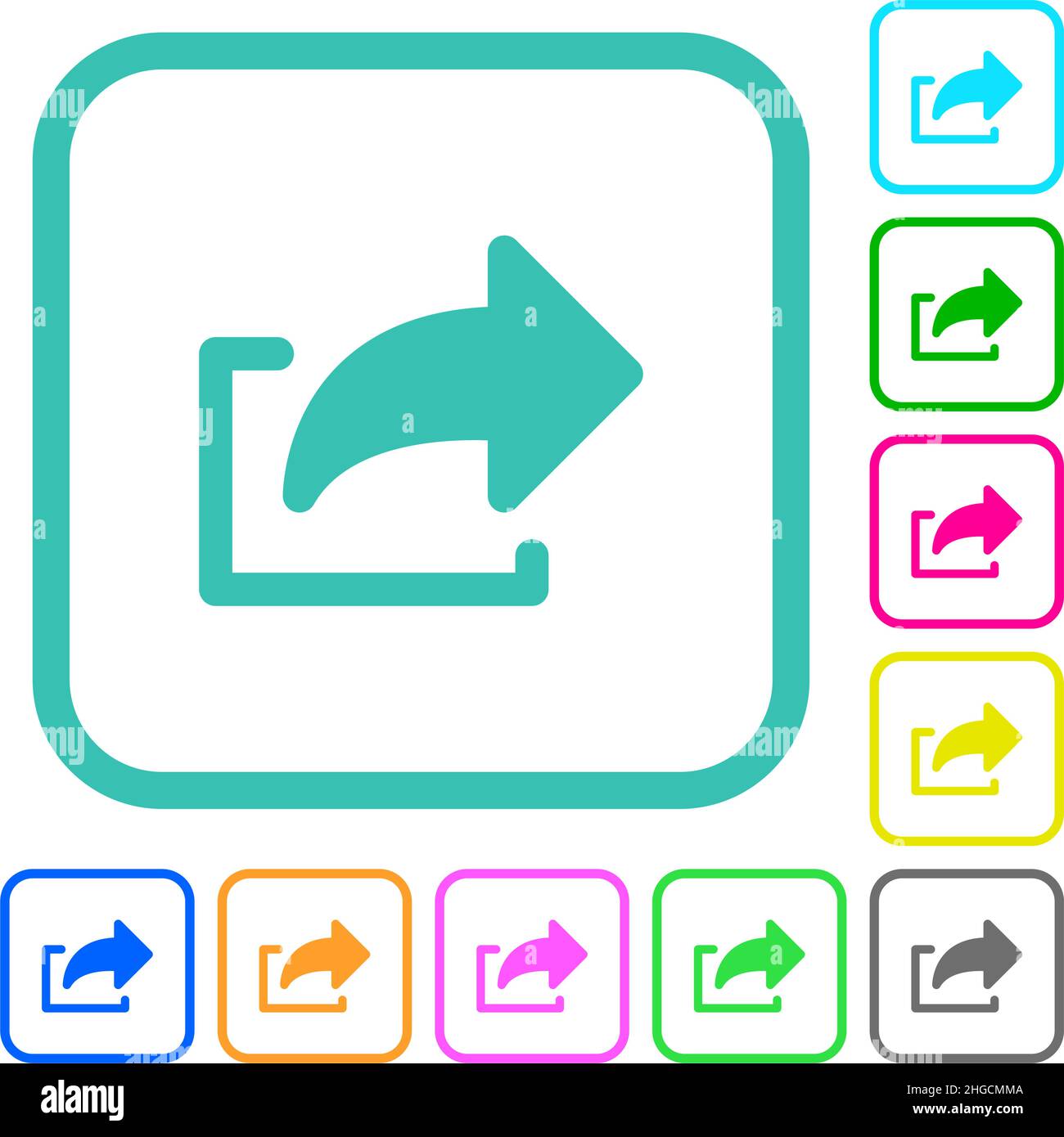 Export symbol solid vivid colored flat icons in curved borders on white ...