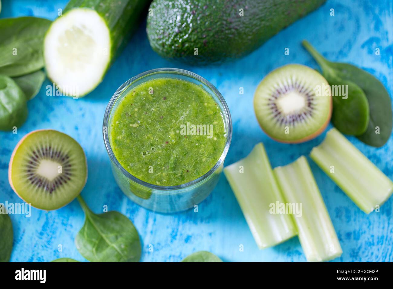Green smoothie blended vegetables hi-res stock photography and images ...