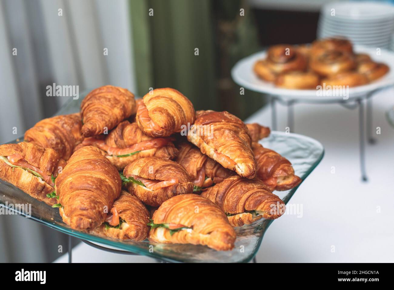 Set of coffee break in the hotel during conference meeting, with tea ...