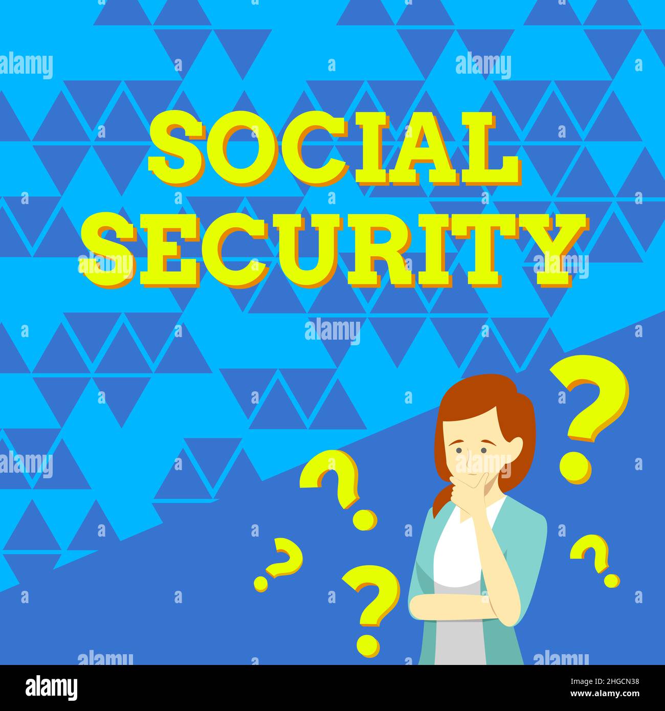 Sign displaying Social Security. Business approach government system ...