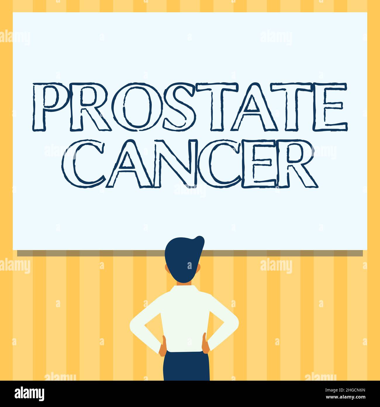 Writing displaying text Prostate Cancer. Business idea development of ...