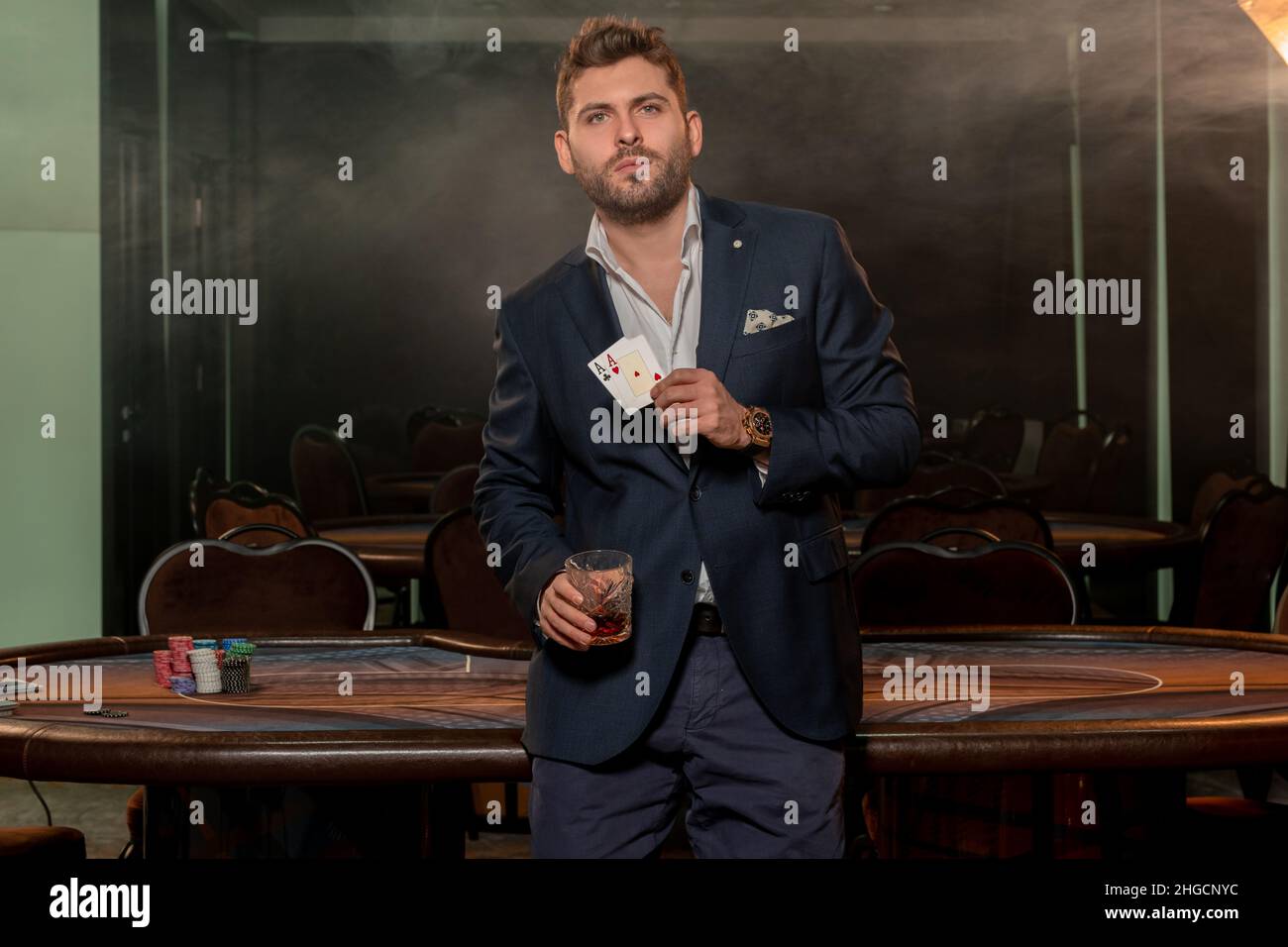 Poker hands set hi-res stock photography and images - Alamy