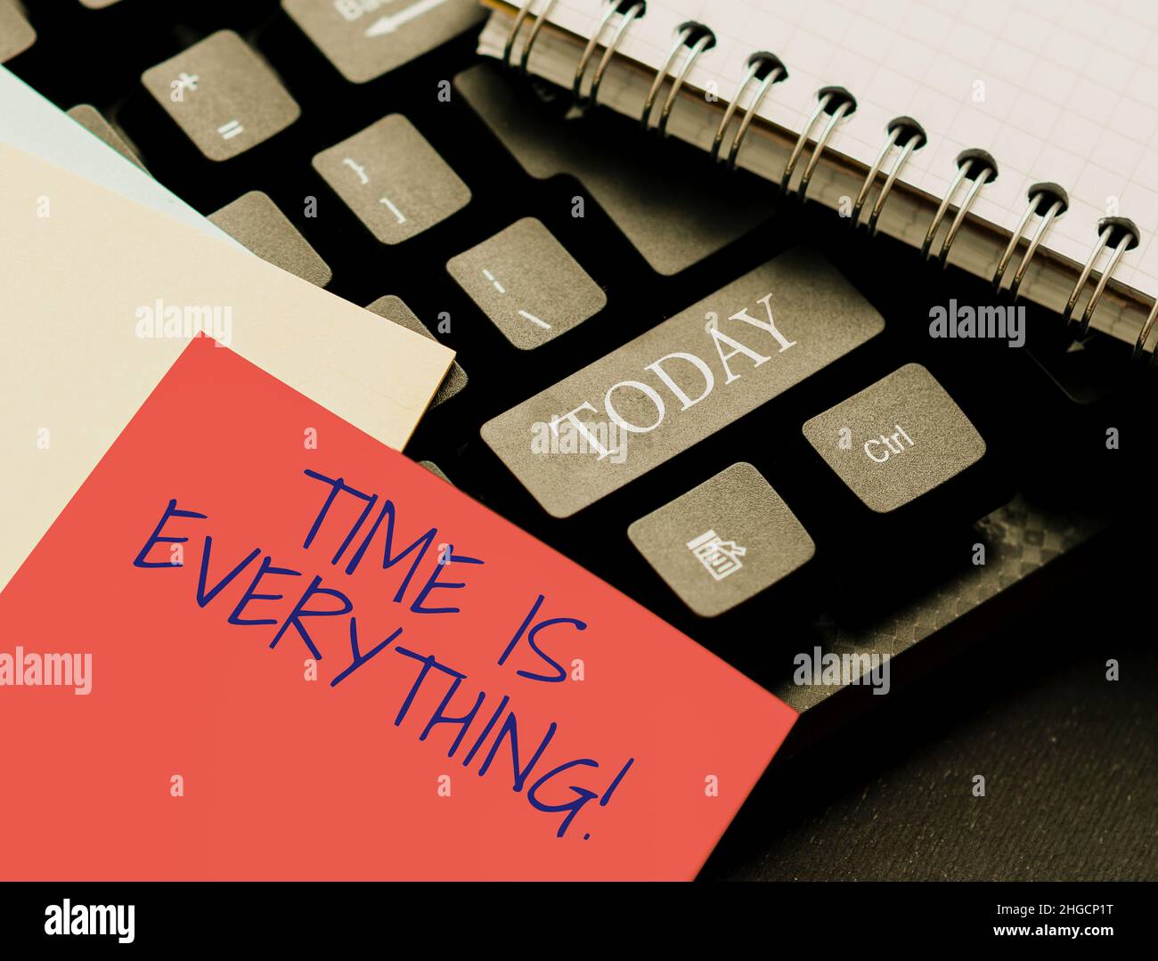 Conceptual caption Time Is Everything. Concept meaning significance of ...