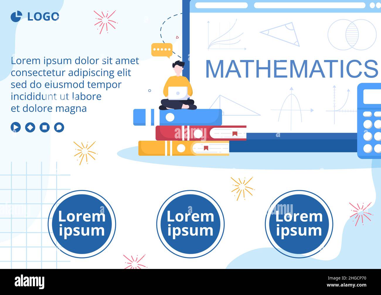 Learning Mathematics Education and Knowledge Brochure Template Flat ...
