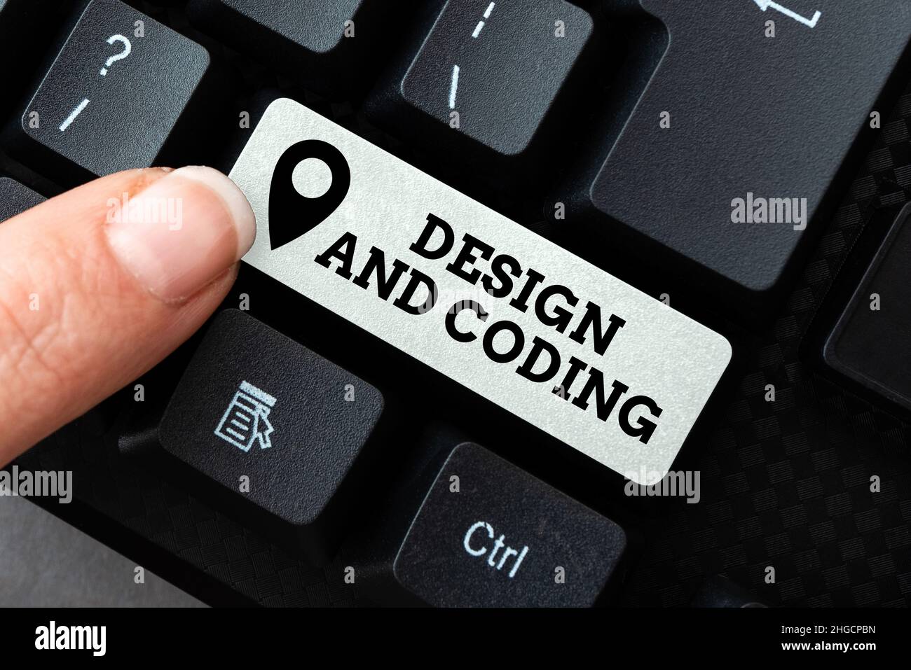 Text Caption Presenting Design And Coding Word Written On Html And Programming Cross Platform