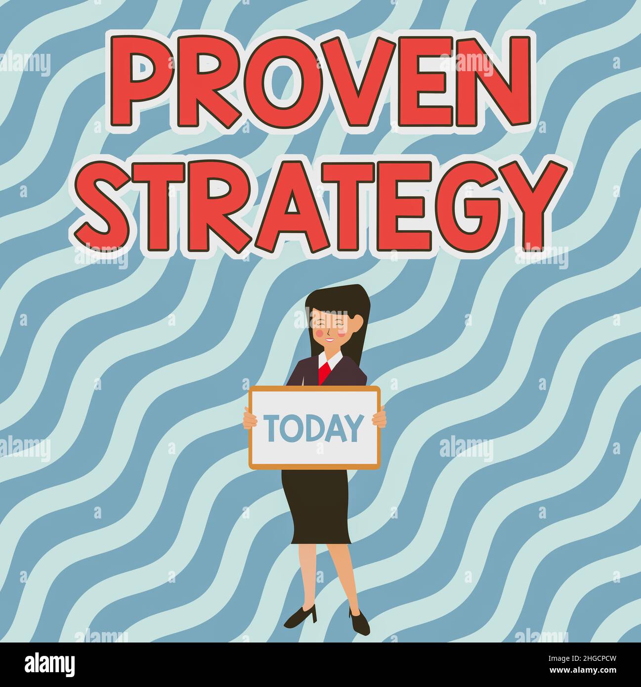 Text sign showing Proven Strategy. Conceptual photo Confirmed approach ...