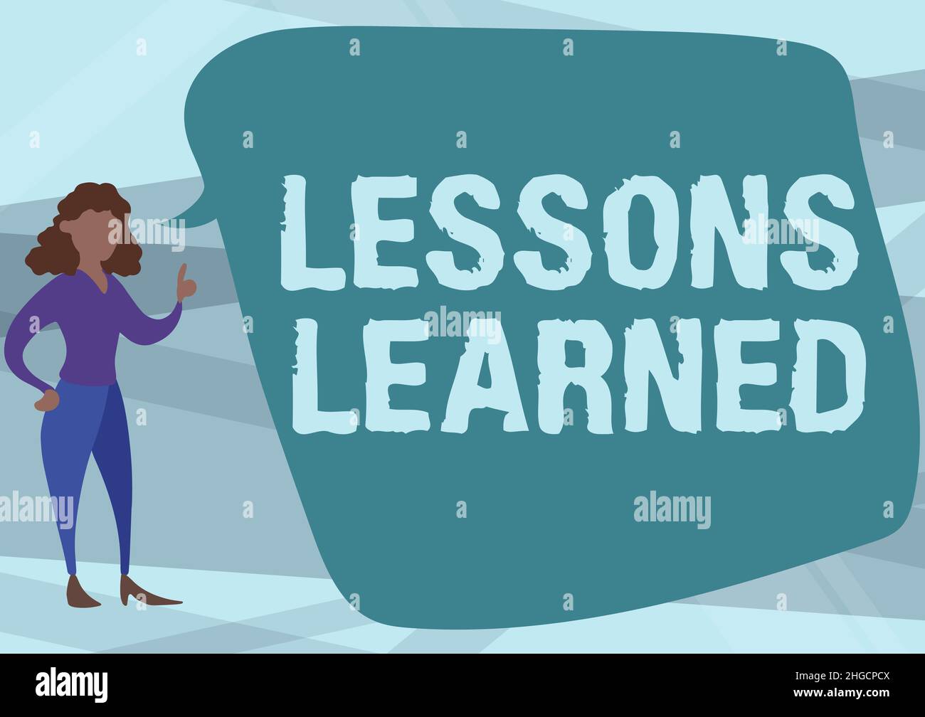 Sign displaying Lessons Learned. Business showcase experiences garnered ...