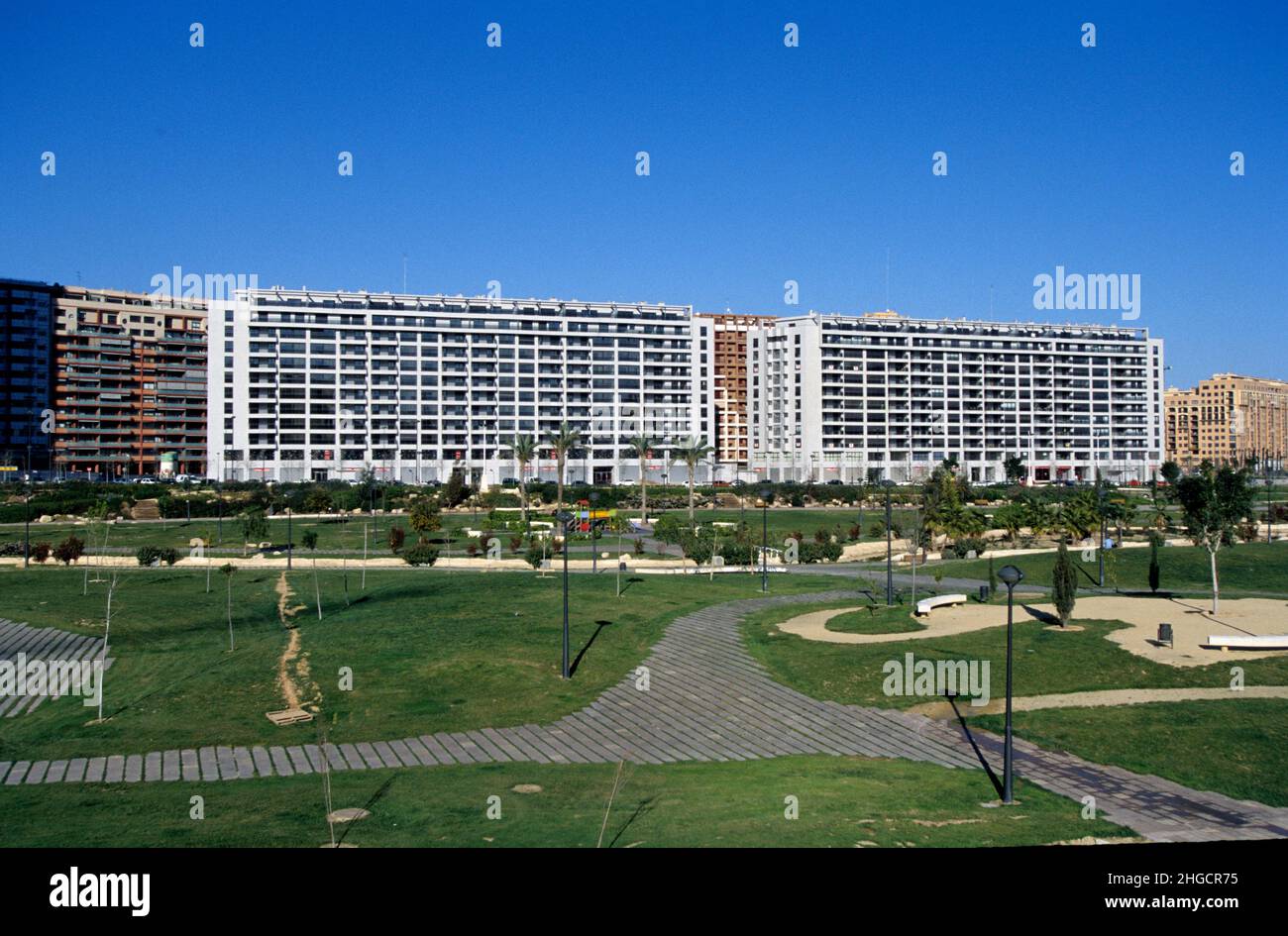 Spain VALENCIA PARC build on la turia river in front art and sciences ...