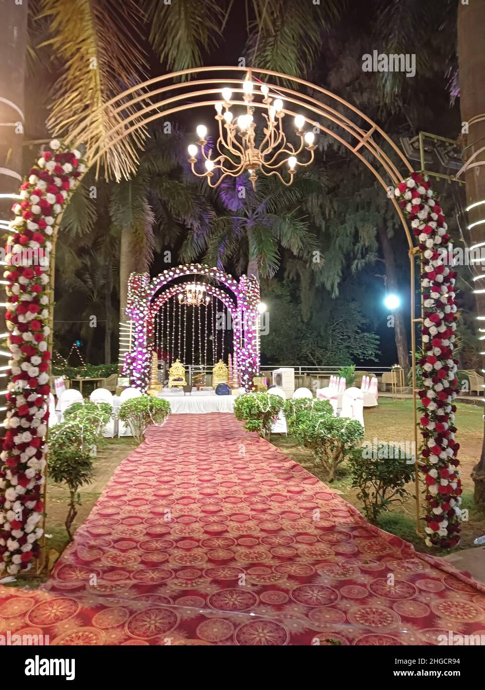 Amazing Decorative Street For Wedding Stock Photo - Alamy