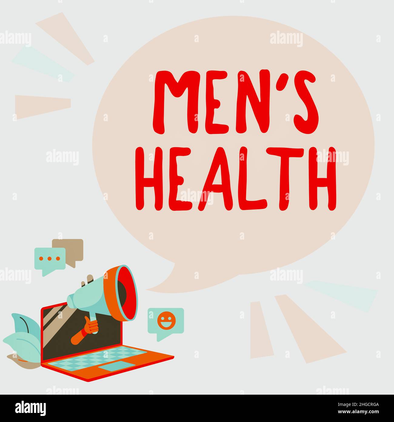 Sign displaying Mens Health. Concept meaning state of complete and ...
