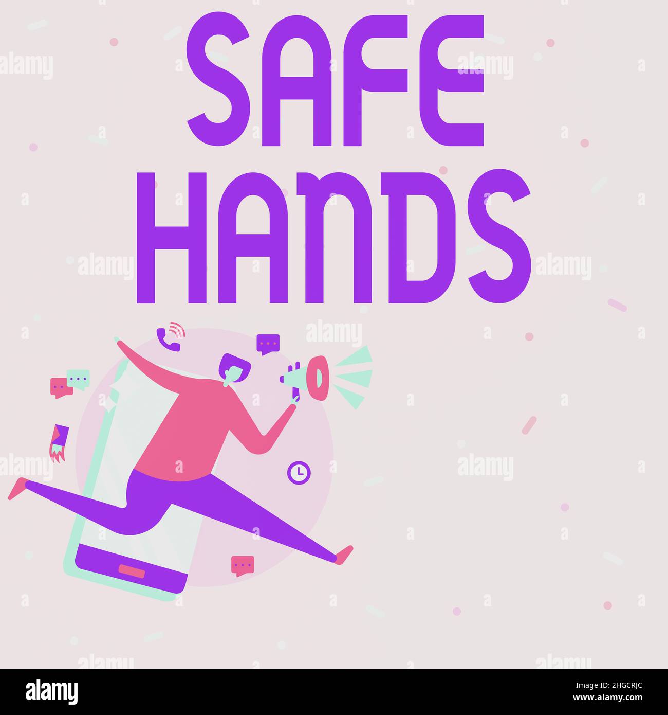 Inspiration showing sign Safe Hands. Word Written on Ensuring the ...
