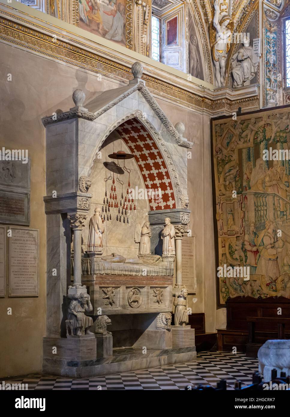 The tomb of the cardinal Guglielmo Longhi in the Santa Maria Maggiore ...