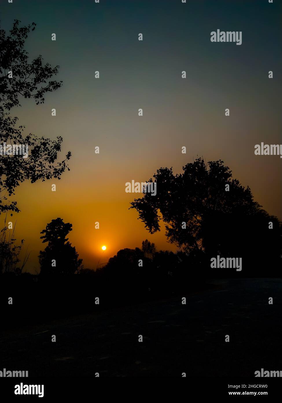 Sunset in the village hi-res stock photography and images - Alamy
