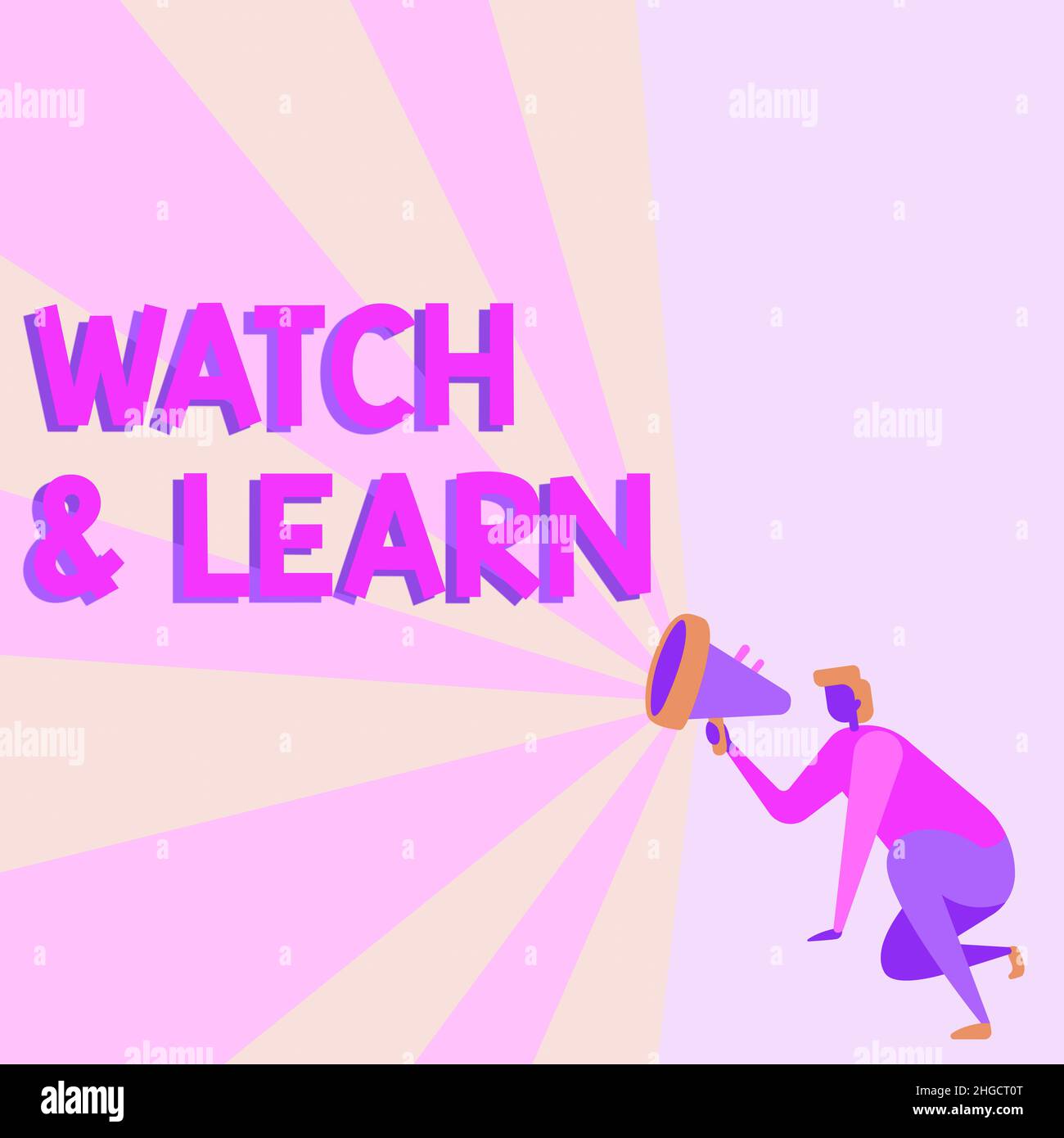 Sign displaying Watch And Learn. Business approach demonstrating an ...