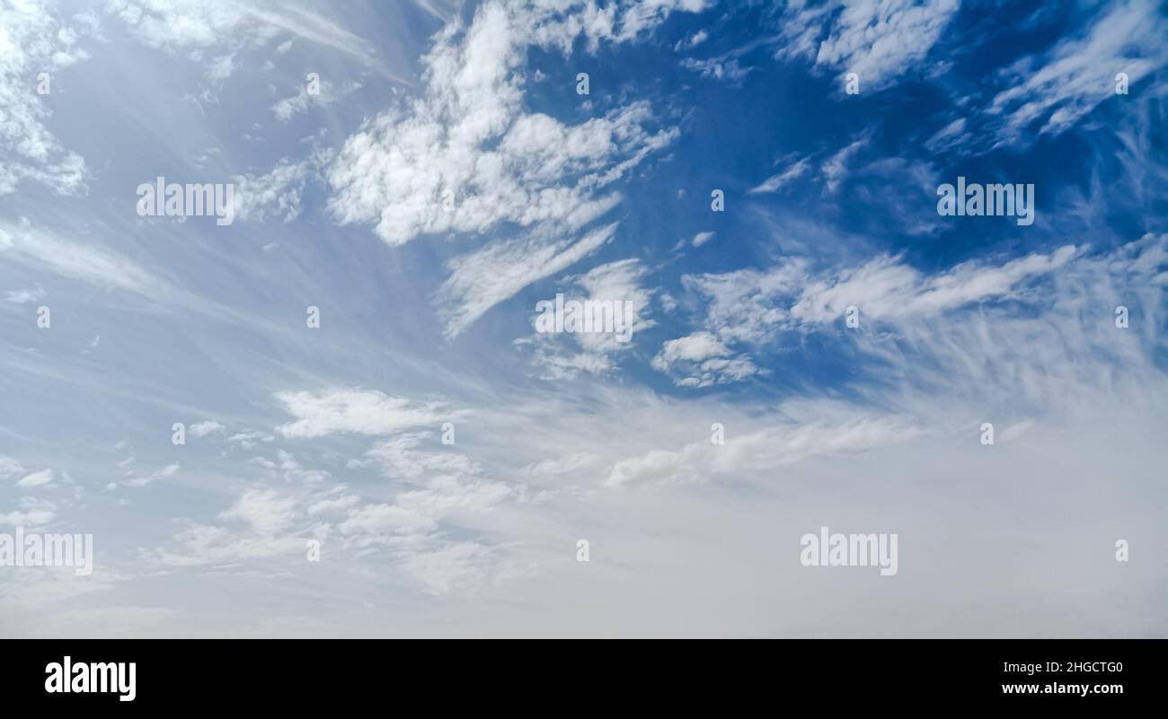 Big Blue Clean Sky With White Clouds Stock Photo - Alamy