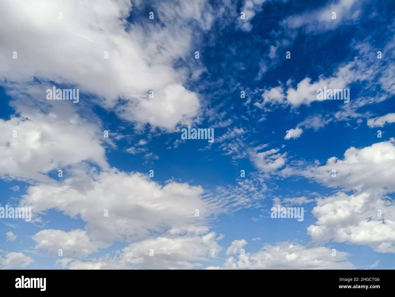 Beautiful Sunny Blue Sky With Clouds Background Wallpaper Stock Photo ...
