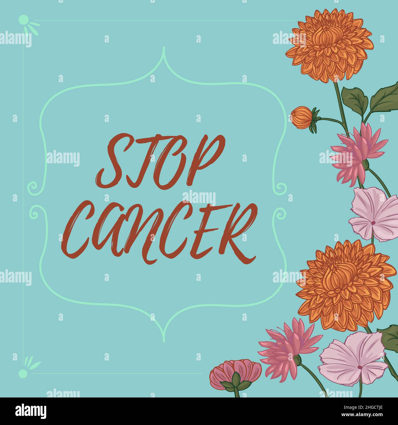 Inspiration showing sign Stop Cancer. Business concept prevent the ...
