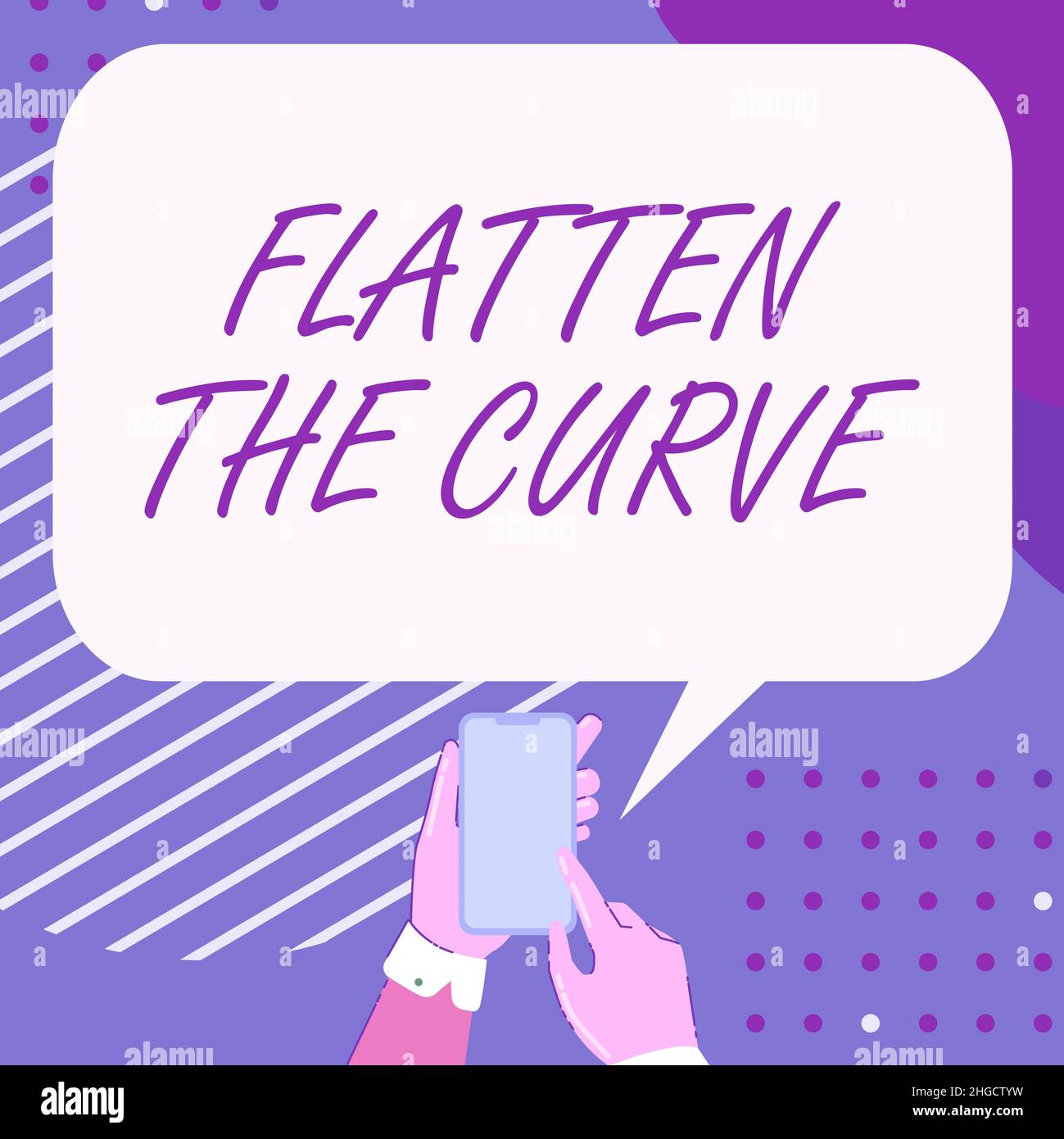 Inspiration showing sign Flatten The Curve. Internet Concept raising an ...