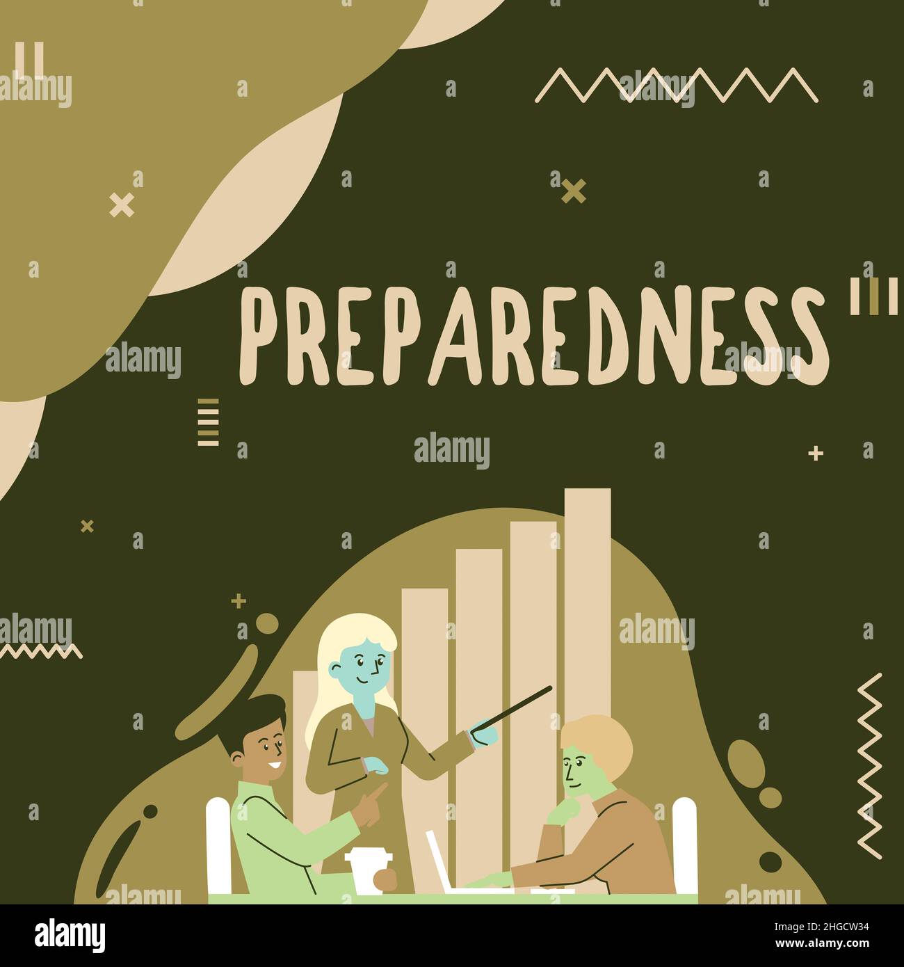 Sign displaying Preparedness. Business showcase quality or state of ...