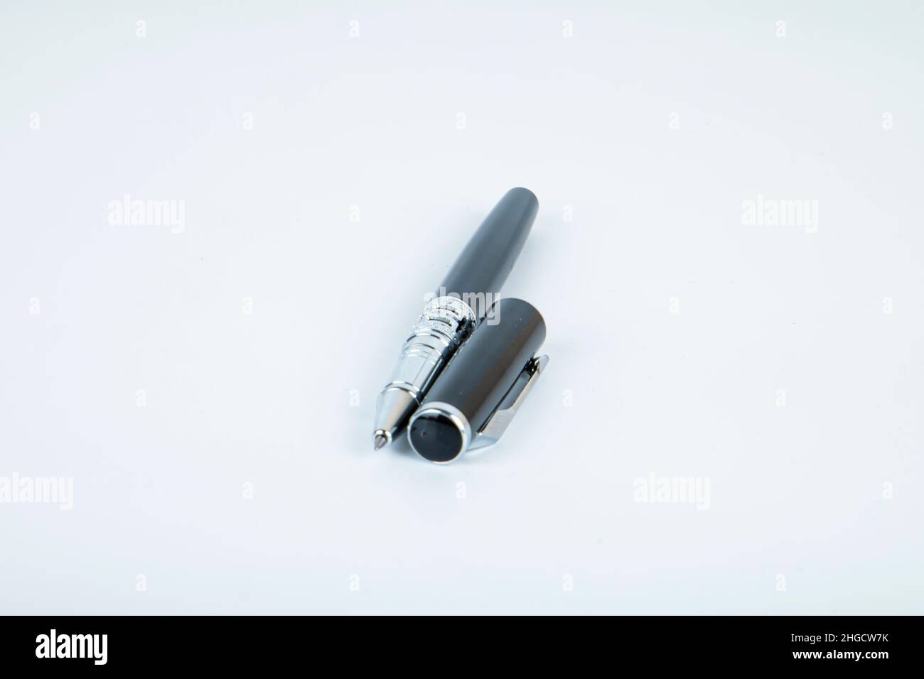 metal pen isolated on white background Stock Photo - Alamy