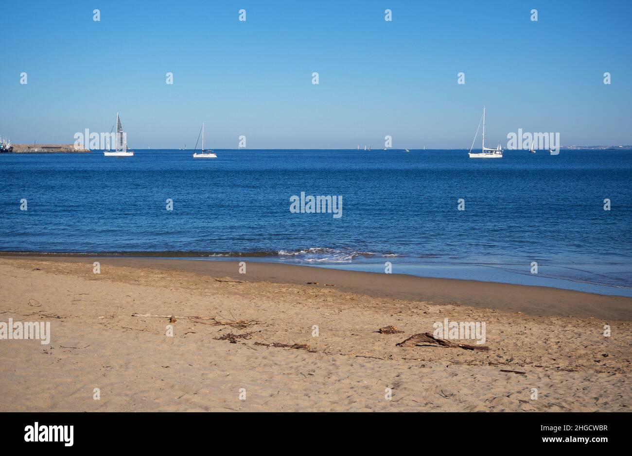 Hondarribia beach in Irun Spain Stock Photo - Alamy