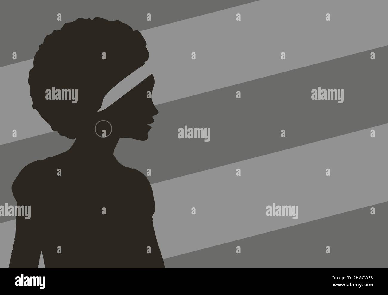 African American Profile Silhouette