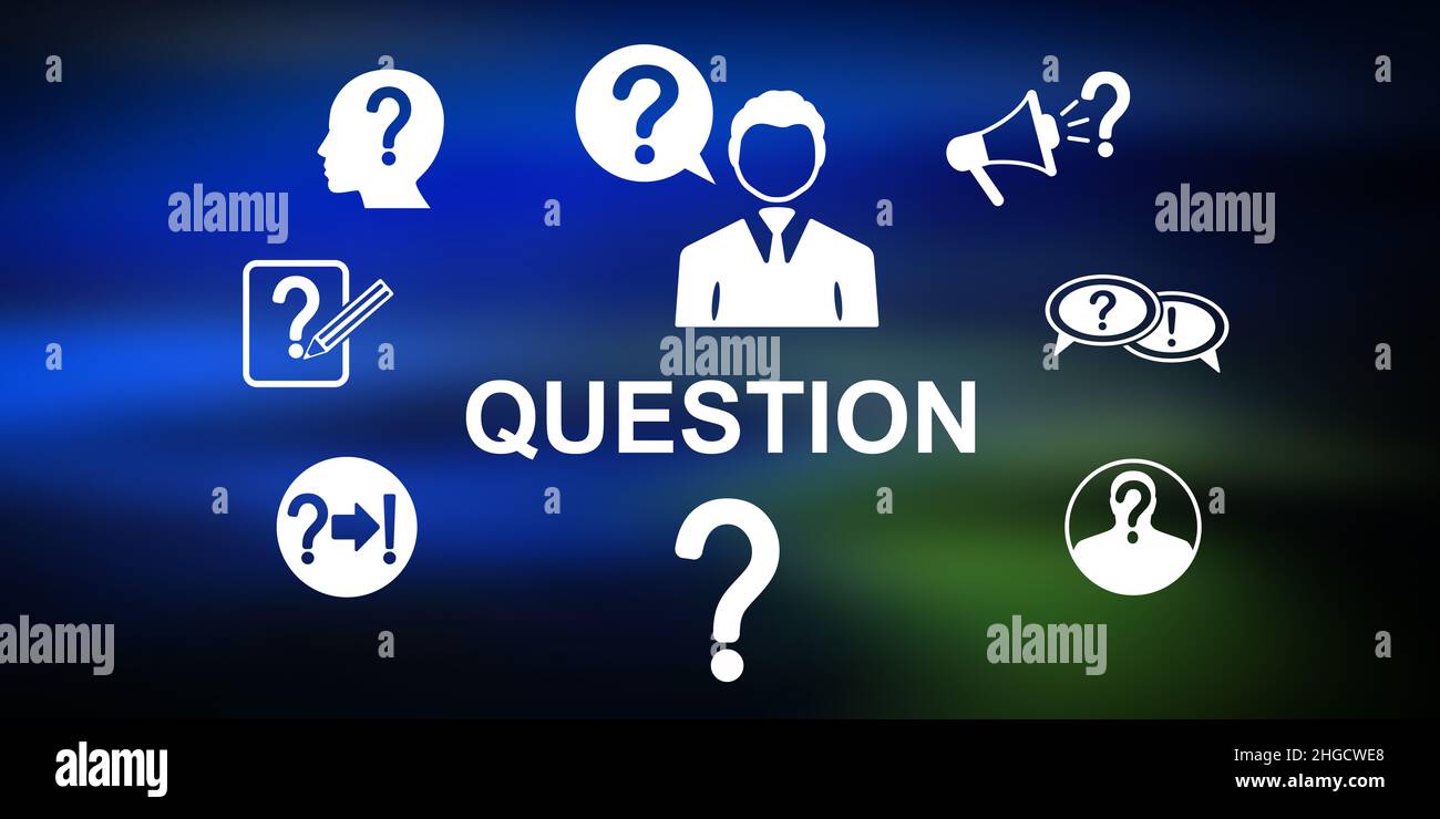 Illustration of a question concept Stock Photo - Alamy