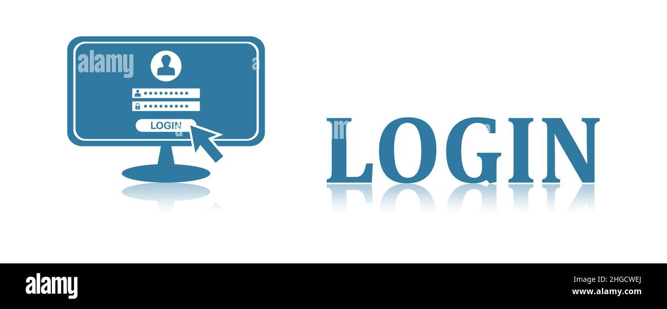 Illustration of a login concept Stock Photo - Alamy