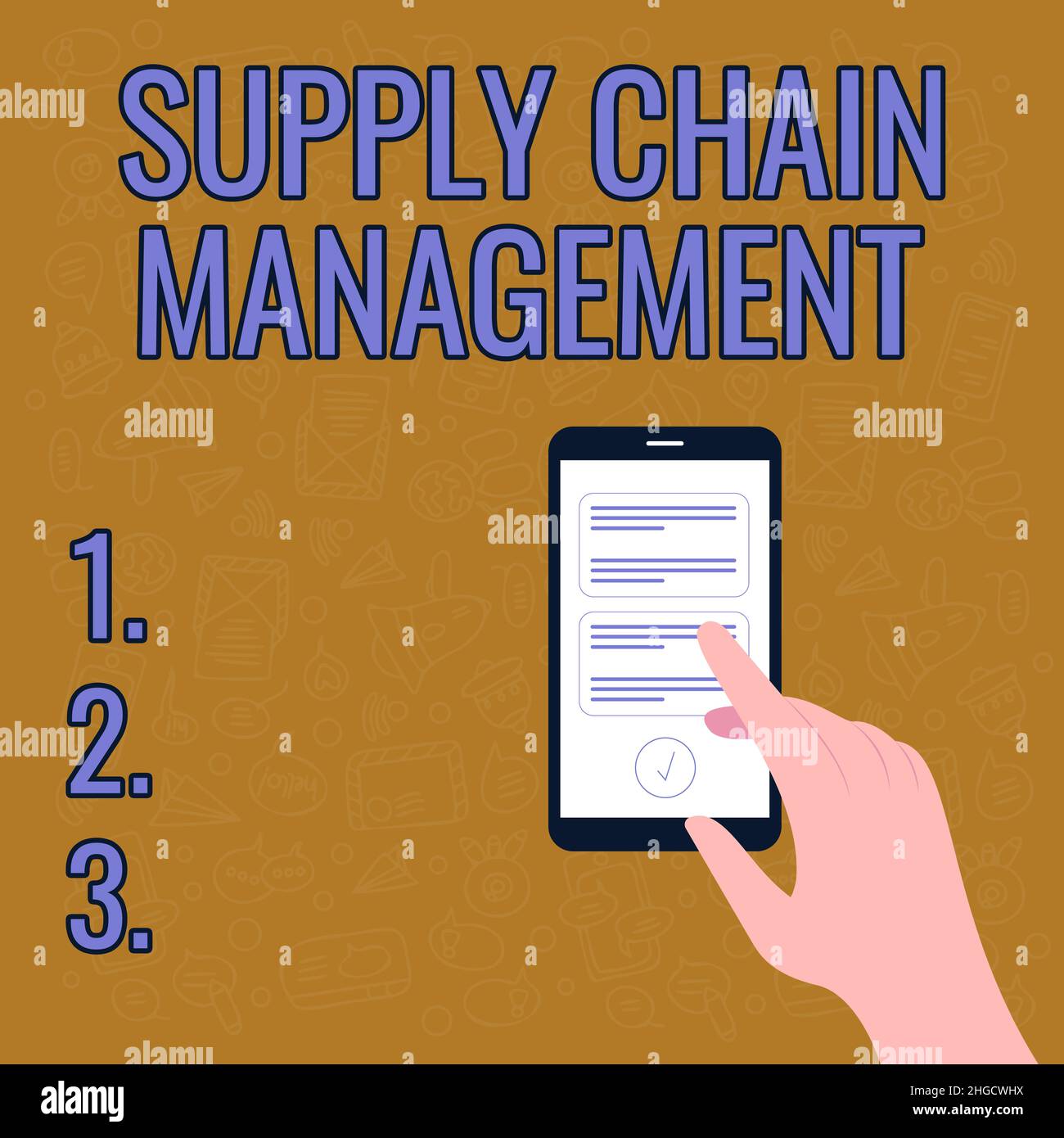 Text caption presenting Supply Chain Management. Word Written on ...