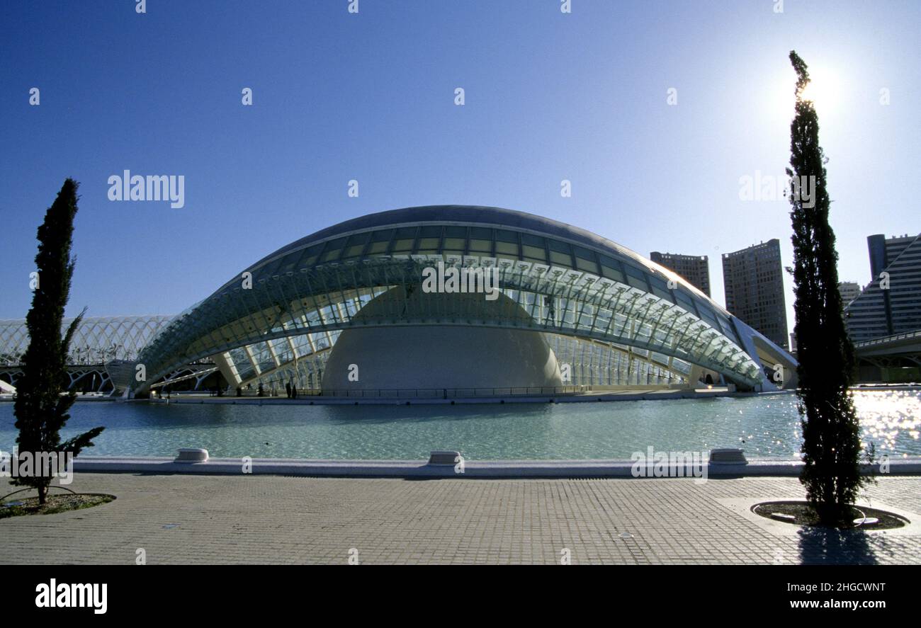 Spain Valencia Arts and Sciences museum Architect Santiago Calatrava ...