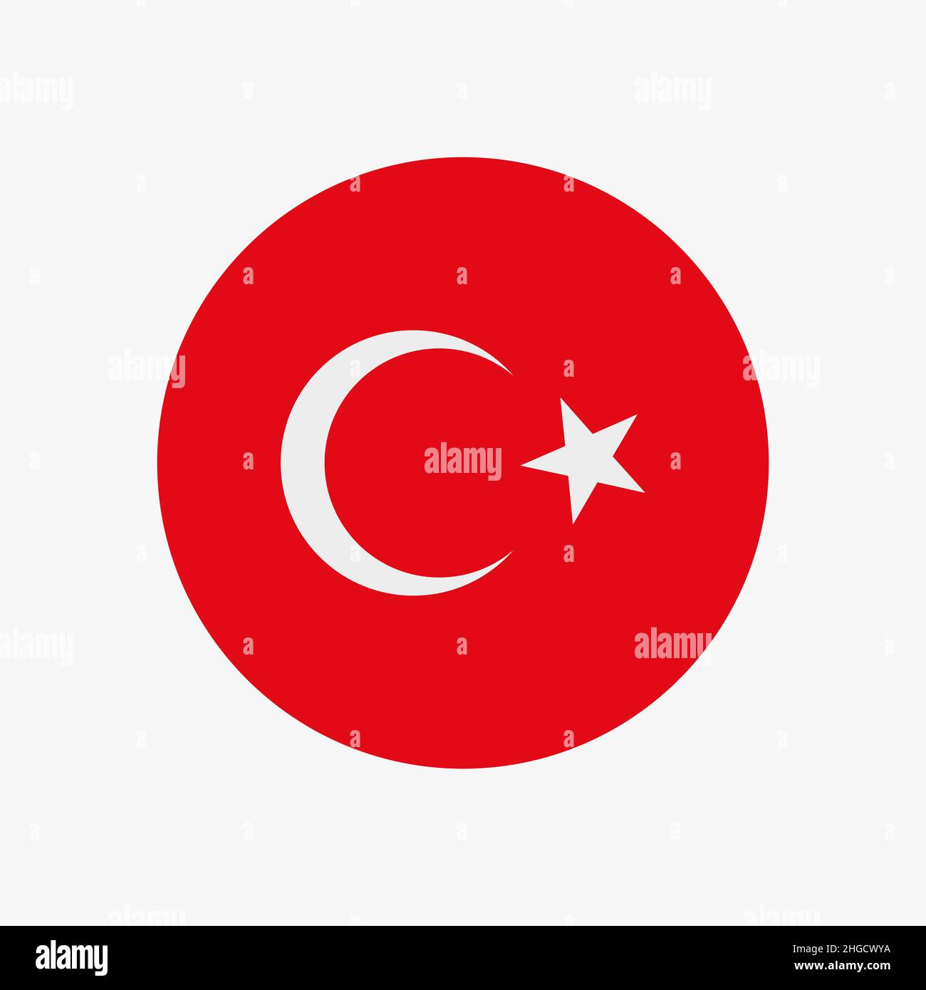The flag of Turkey in a circle Stock Vector Image & Art - Alamy