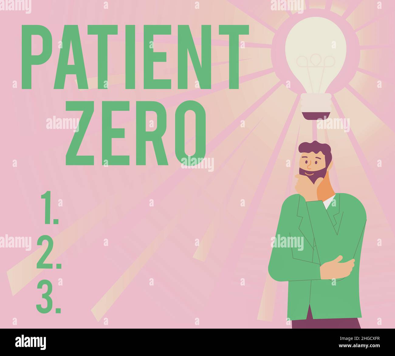 Text sign showing Patient Zero. Word Written on primary disease carrier ...