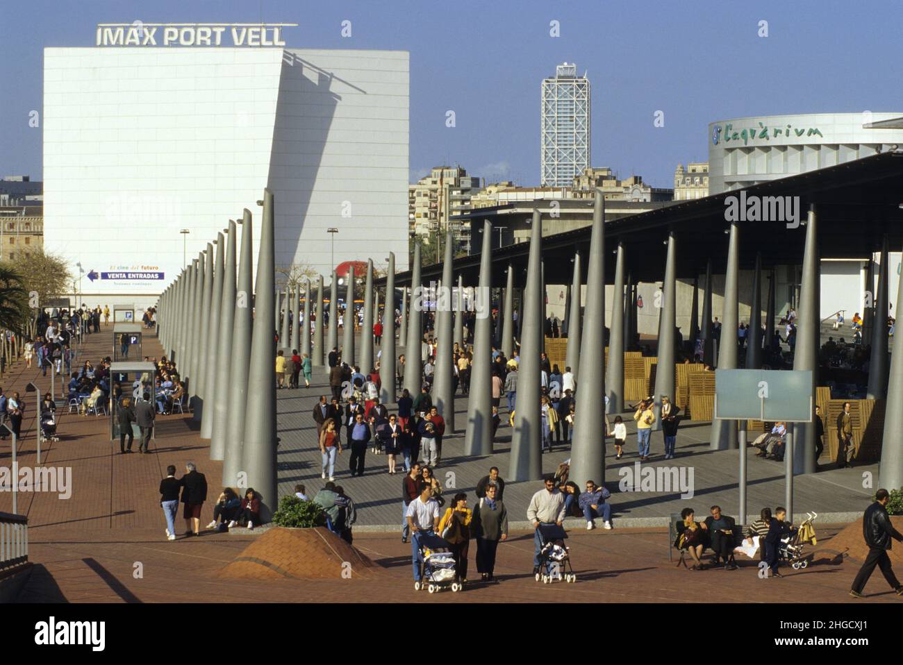 Spain Barcelona shopping mall modern architecture mare magnum Stock ...