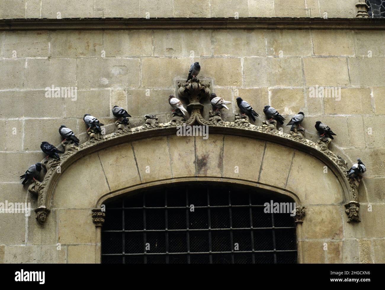 Spain Barcelona Bario gotico Gothic architecture Stock Photo - Alamy