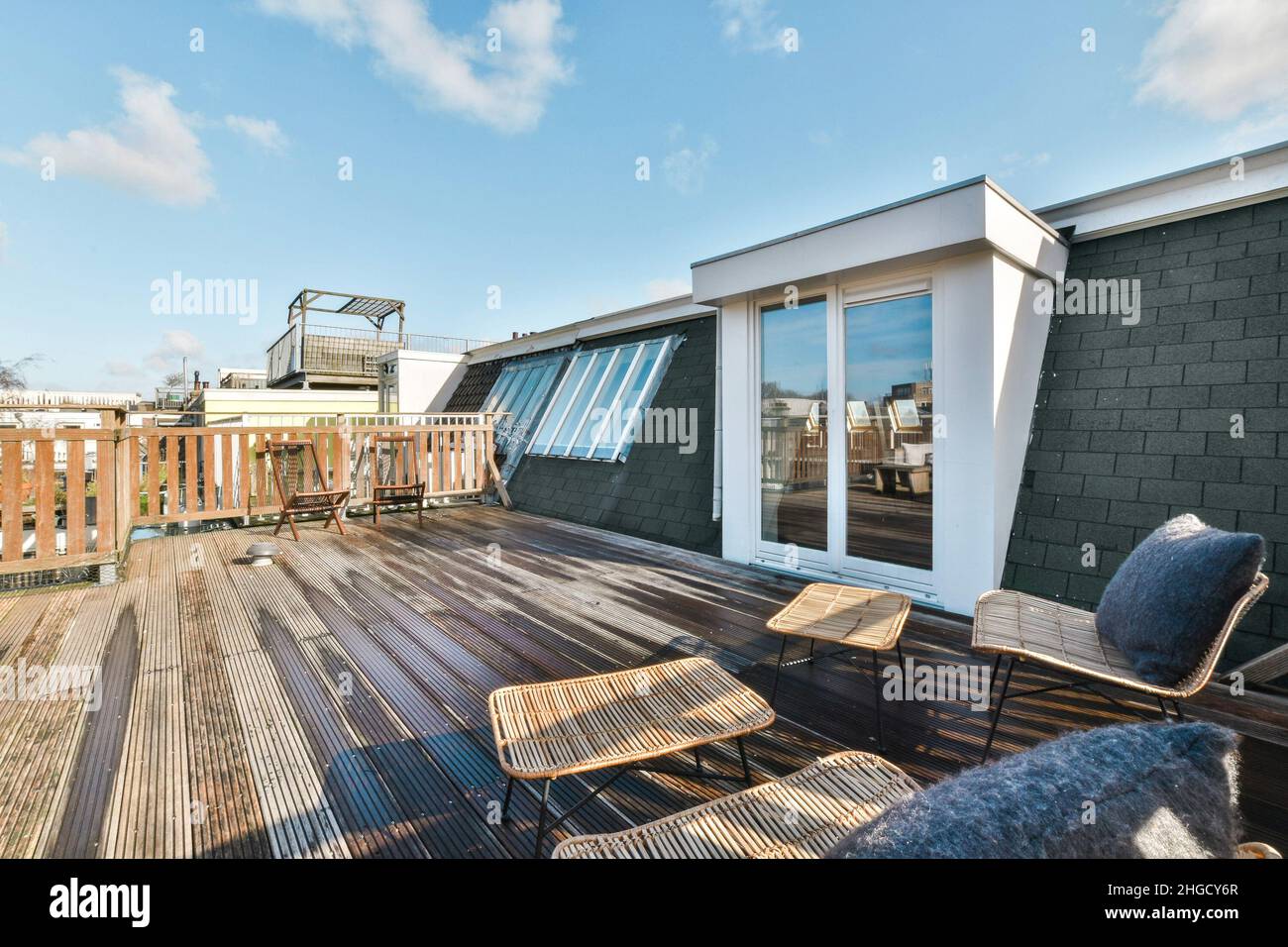 Exterior of the roof of the house with a delightful design Stock Photo ...