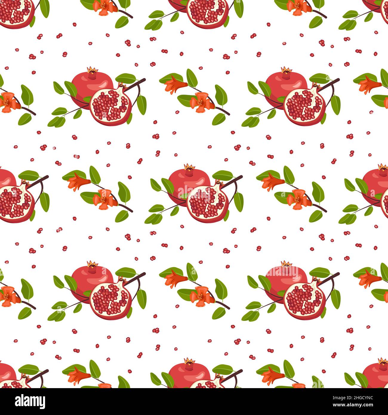 Pomegranate seeds fruit Stock Vector Images - Alamy