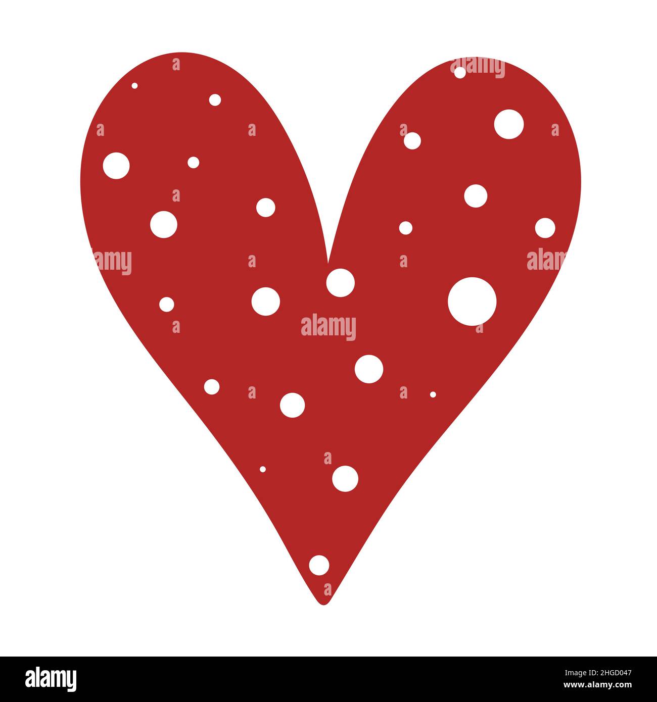 Red heart interspersed isolated vector illustration Stock Vector Image ...