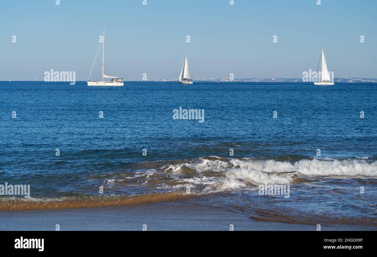 Hondarribia beach in Irun Spain Stock Photo - Alamy