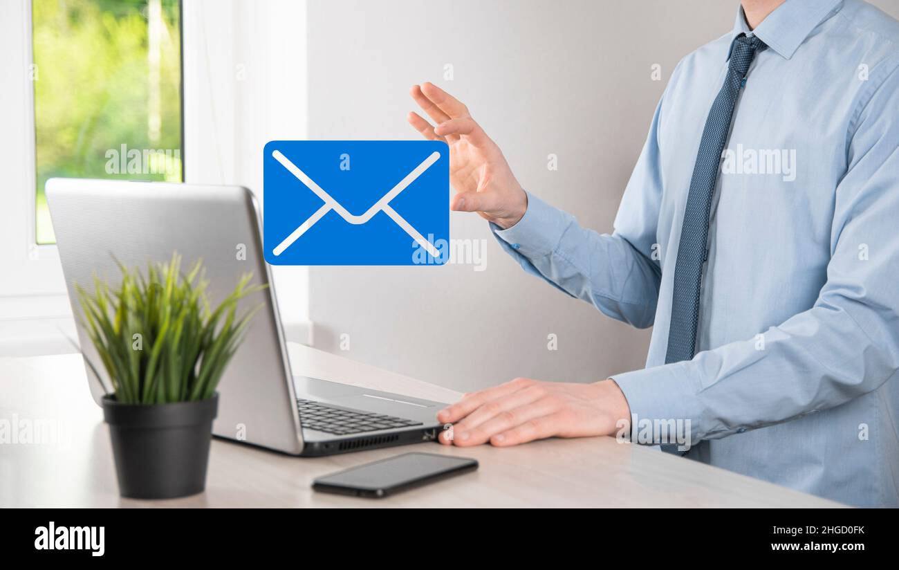 Email and user icon,sign,symbol marketing or newsletter concept ...