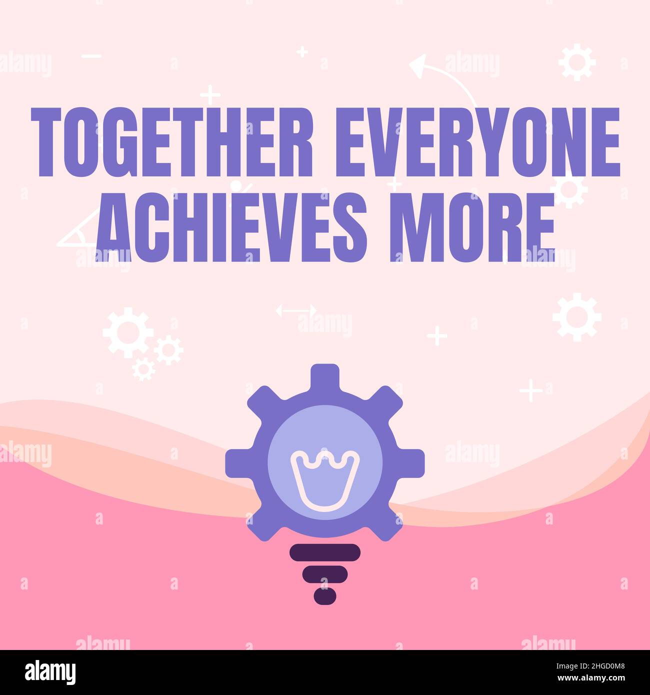Text showing inspiration Together Everyone Achieves More. Word Written ...