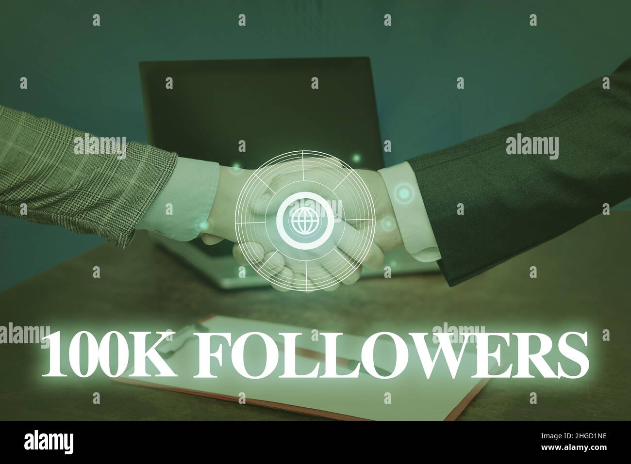 Text sign showing 100K Followers. Internet Concept number of ...