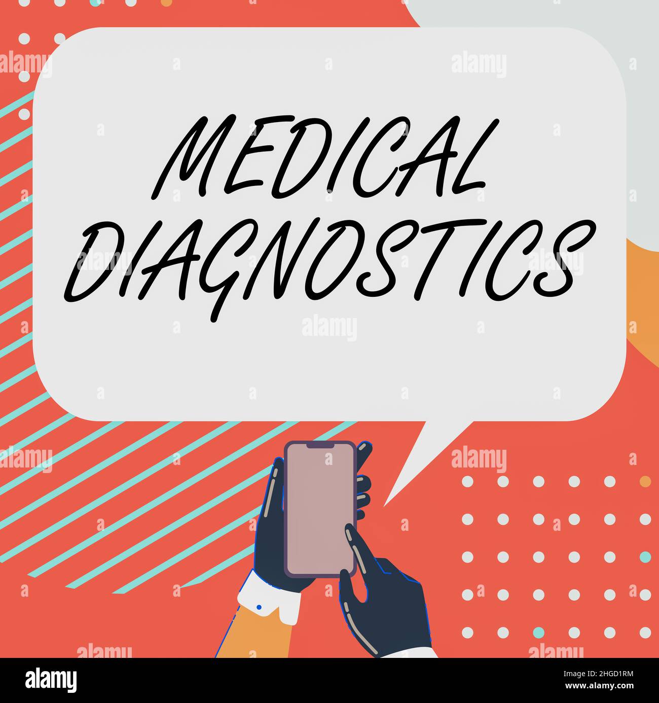 Sign displaying Medical Diagnostics. Word Written on act of identifying ...